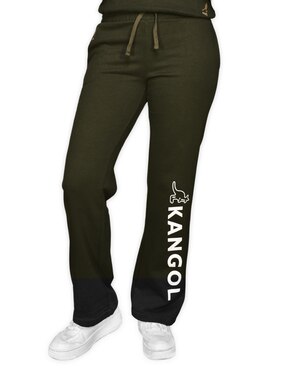Pants regular Kangol con jareta para mujer
